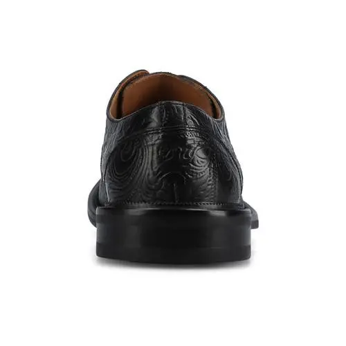 Taft The Rome Embossed Leather Shoe - Noir Viejo