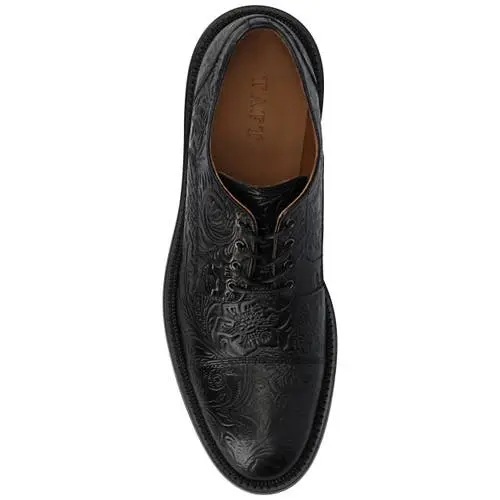 Taft The Rome Embossed Leather Shoe - Noir Viejo