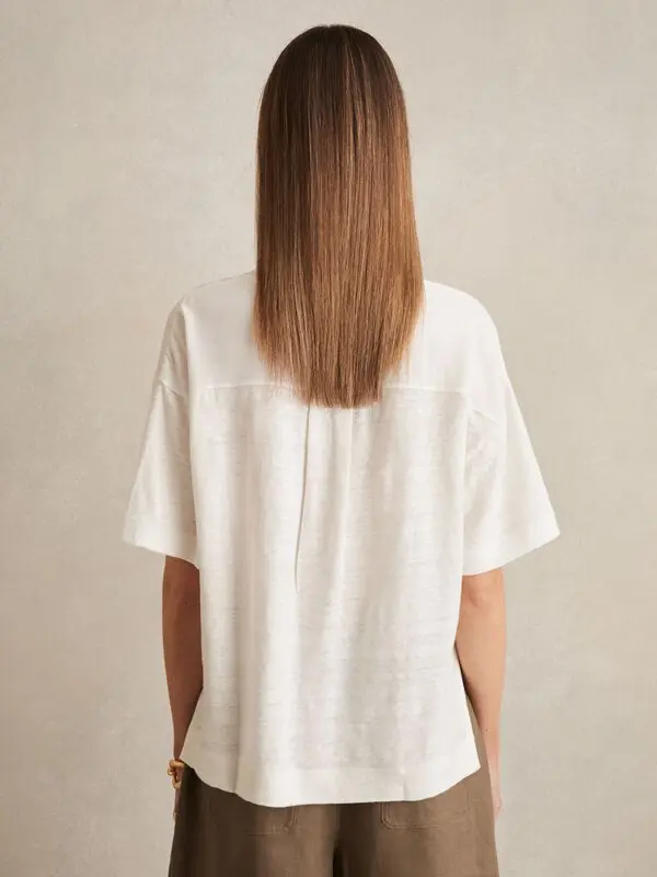REISS Ember Linen T-shirt