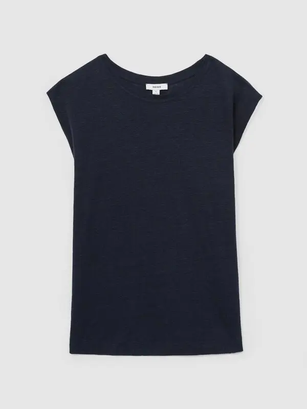 REISS Mara Linen T-shirt