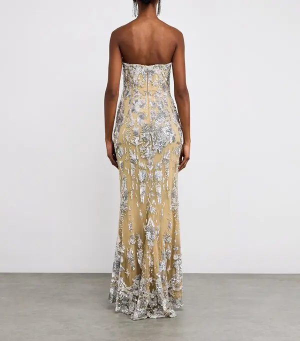 Zuhair Murad Embellished Off-the-shoulder Gown