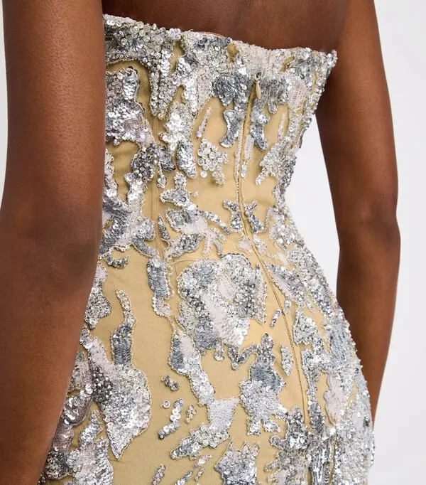 Zuhair Murad Embellished Off-the-shoulder Gown