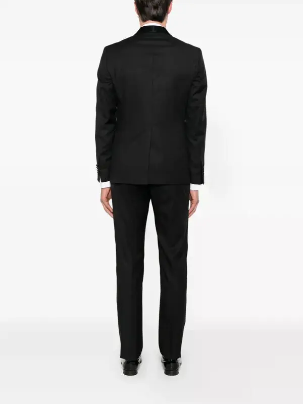 Tagliatore Satin-trim Suit