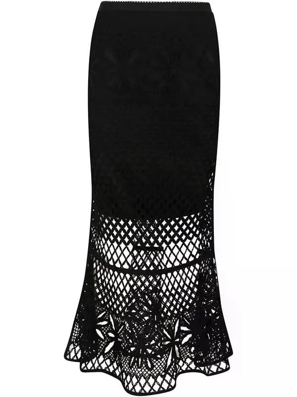 Pinko Crochet-effect Maxi Skirt