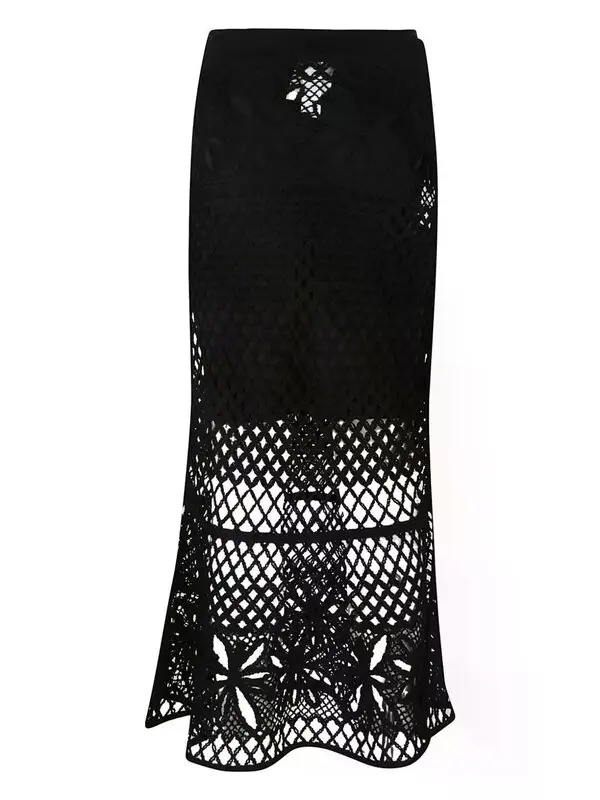 Pinko Crochet-effect Maxi Skirt