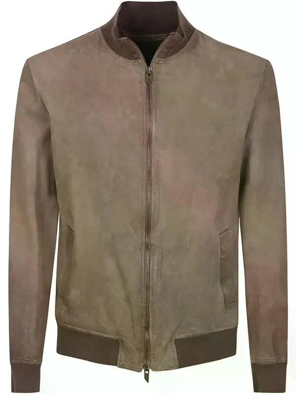 SALVATORE SANTORO Suede Bomber Jacket