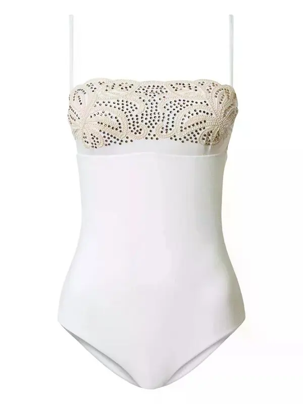 TWINSET Rhinestone-embellished Swimsuit - White