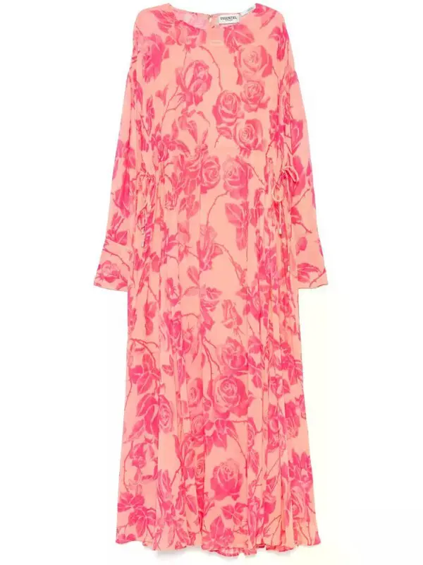 essentiel antwerp pink maxi dress Essentiel Antwerp V-neck Maxi Dress