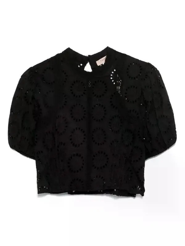 TWINSET Broderie Anglaise Blouse - Black