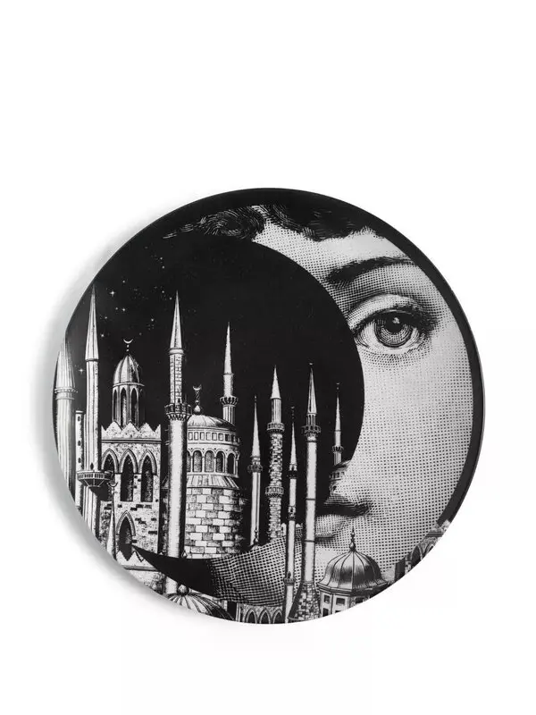 FORNASETTI Tema E Variazioni N.406 Wall Plate - Black