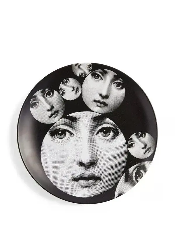 FORNASETTI Tema E Variazioni N.242 Wall Plate - Black