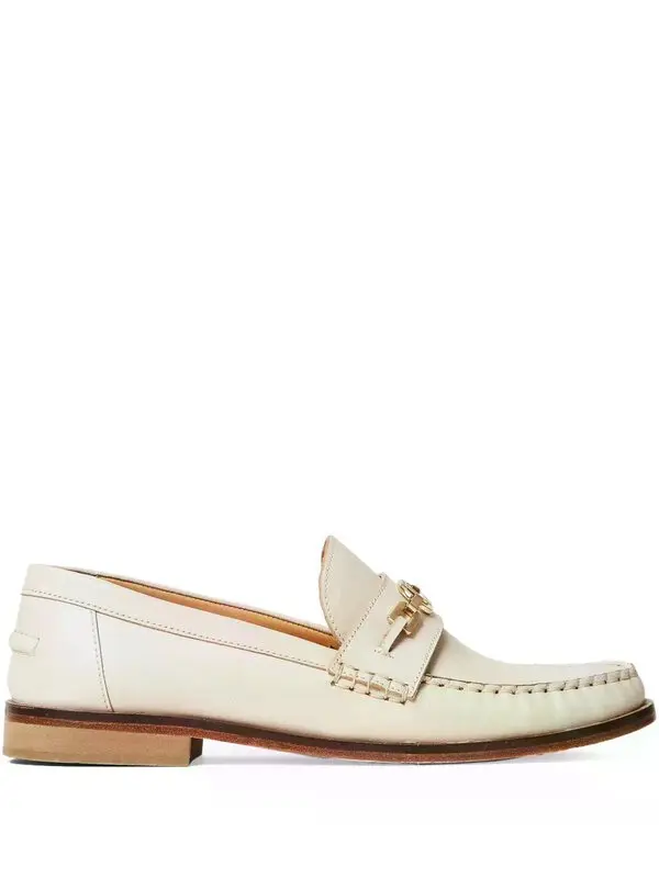 TWINSET Oval T Leather Loafers