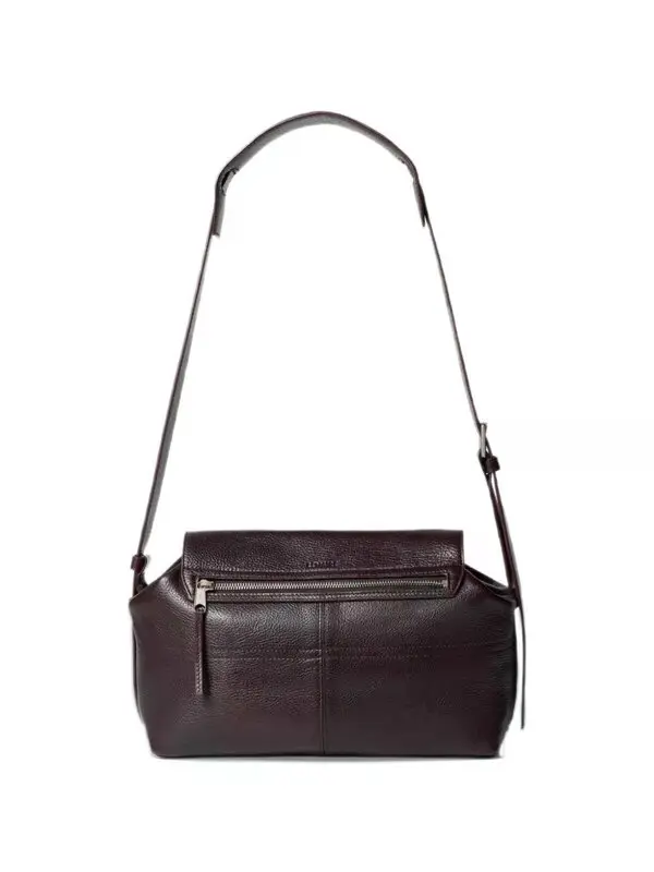 LEMAIRE Medium Gear Bag In Leather - Brown