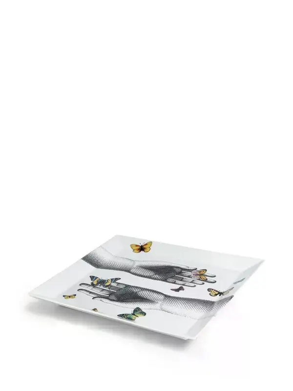 FORNASETTI Mani E Farfalle Square Tray