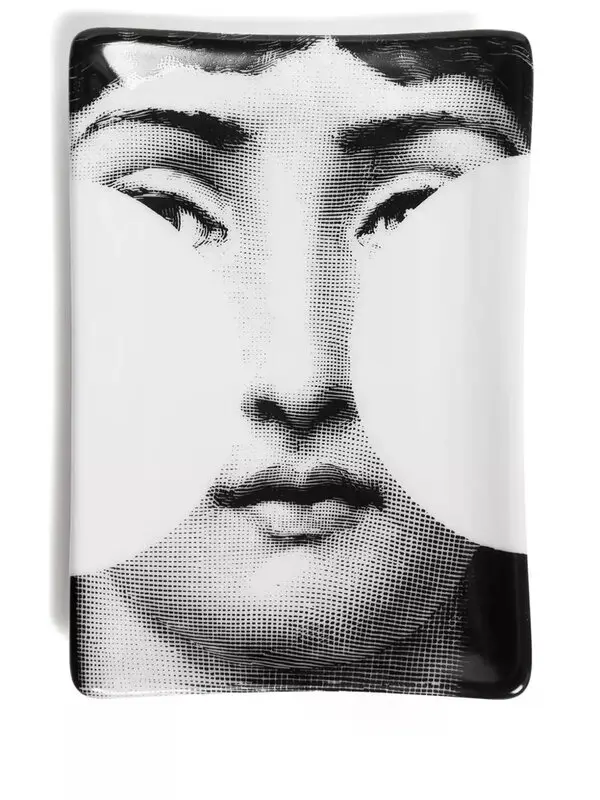 FORNASETTI Tema E Variazioni N.149 Rectangular Ashtray - White