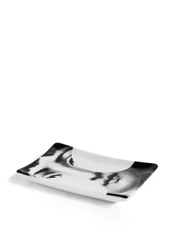 FORNASETTI Tema E Variazioni N.149 Rectangular Ashtray - White