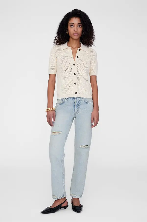 ANINE BING Crochet Alexis Sweater