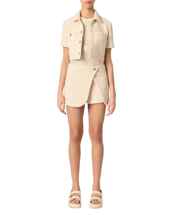 Maje Cropped Tweed Jacket