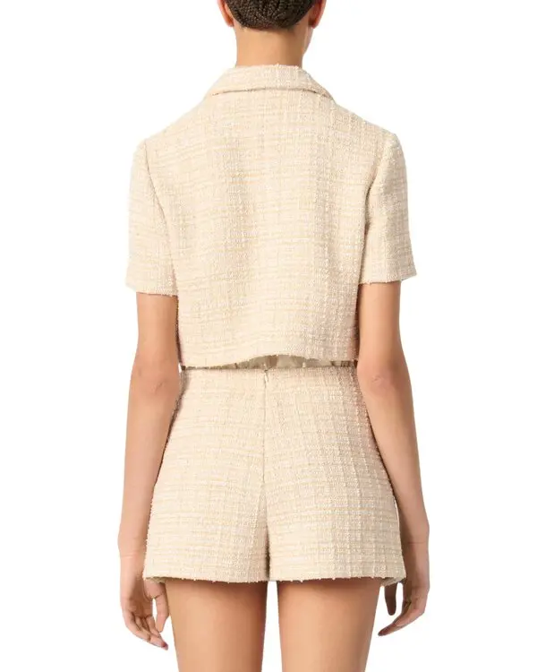 Maje Cropped Tweed Jacket