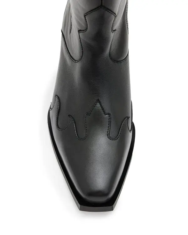 ALLSAINTS Dolly Snip Toe Western Style Boots - Black
