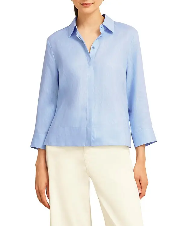 HOBBS LONDON Nita Linen Shirt - Maya Blue