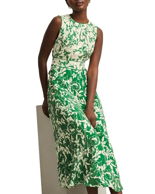 Hobbs London Maddie Dress In Green Cream - 20% Off | Editorialist