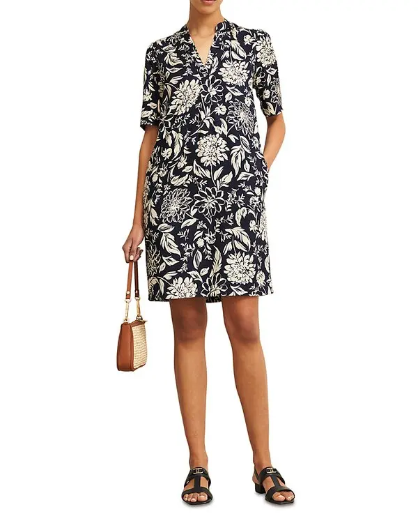 HOBBS LONDON Lucille Dress - Navy Cream