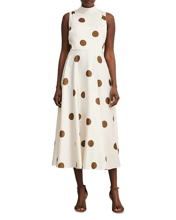 HOBBS LONDON Mia Dress - Ivory Brown