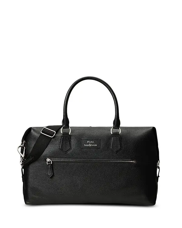 Polo Ralph Lauren Pebbled Leather Duffle - Black