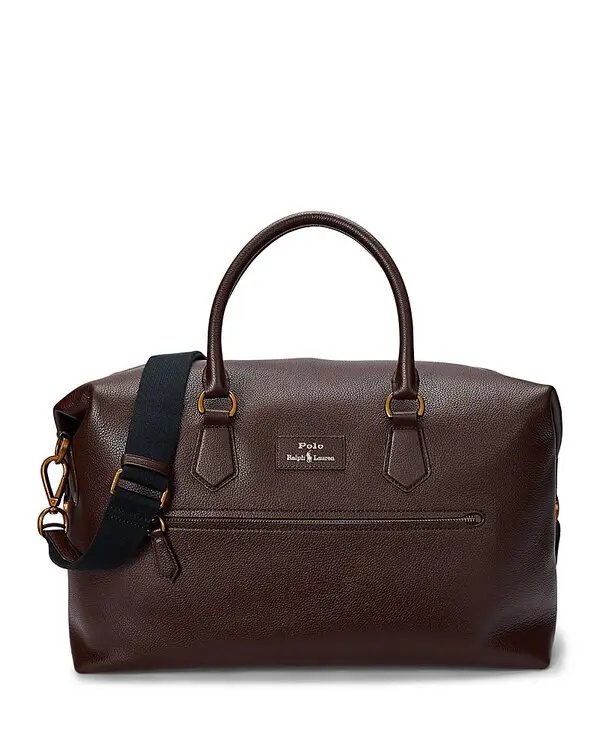 Polo Ralph Lauren Pebbled Leather Duffle - Dark Brown