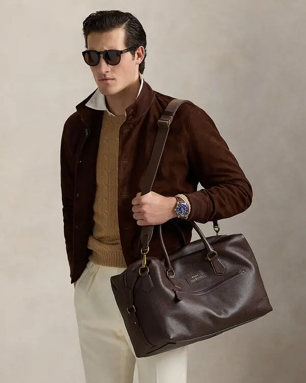 Polo Ralph Lauren Pebbled Leather Duffle