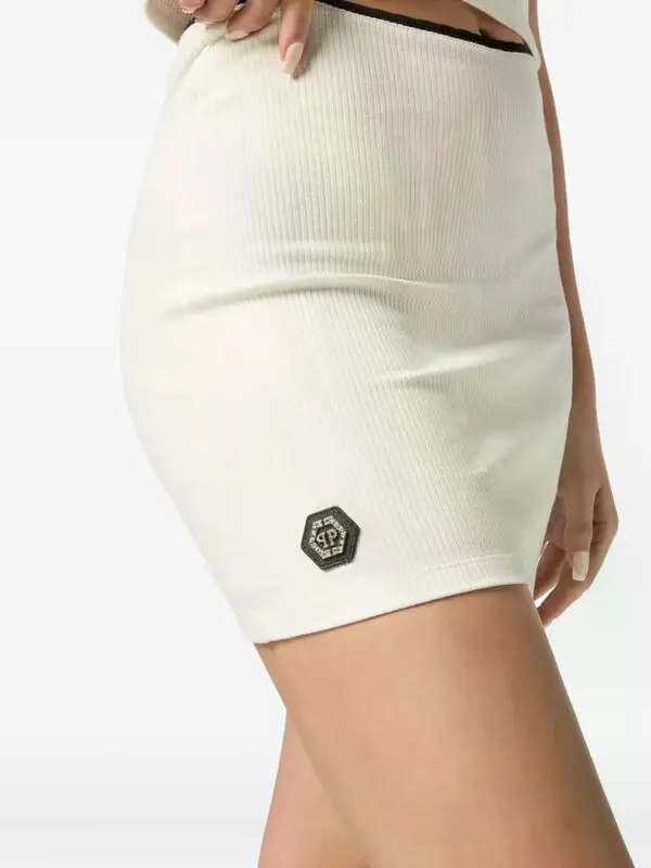 Philipp Plein Ribbed Mini Skirt