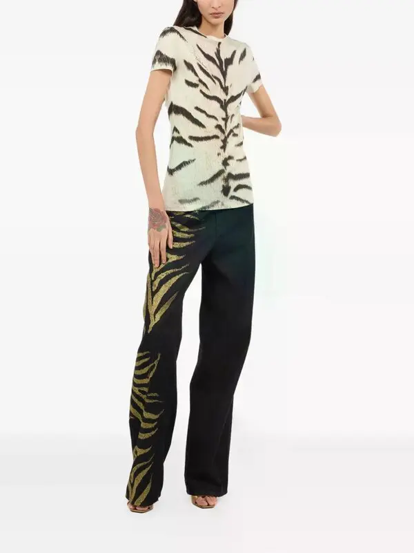 Roberto Cavalli Zebra-print Jeans
