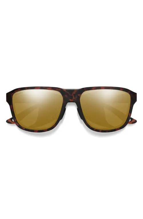 SMITH Embark 58mm Chromapop™ Polarized Square Sunglasses - Tortoise / Chromapop Bronze