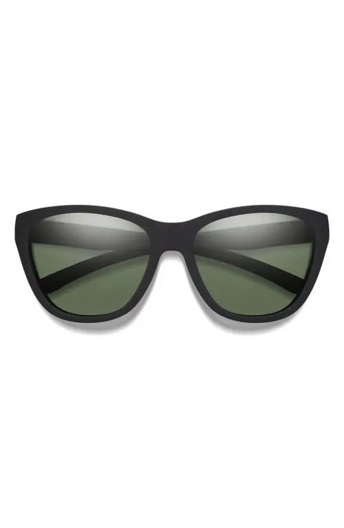 SMITH Shoal Wraparound Sunglasses - Black / Chromapop Gray Green