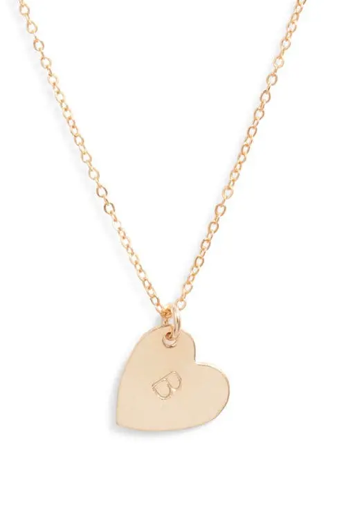 SET & STONES Sophia Initial Heart Pendant Necklace - Gold / B