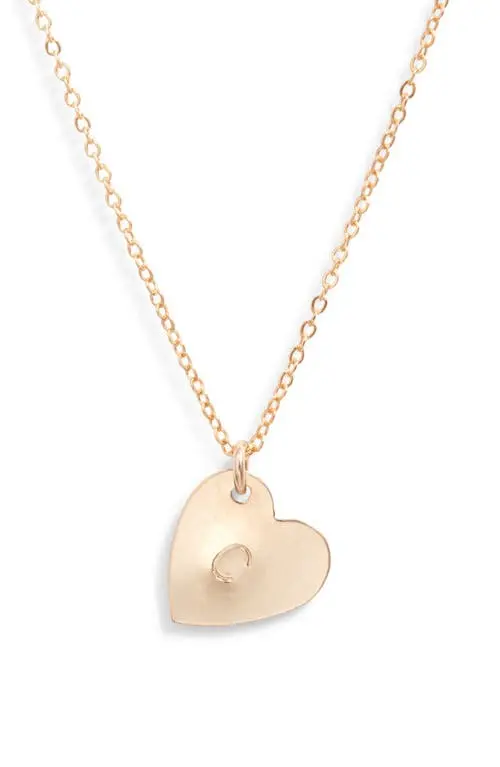 SET & STONES Sophia Initial Heart Pendant Necklace - Gold / C