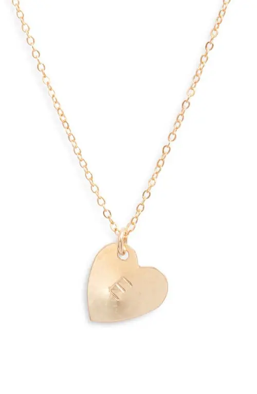 SET & STONES Sophia Initial Heart Pendant Necklace - Gold / E