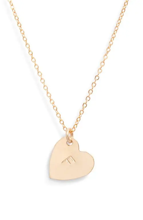 SET & STONES Sophia Initial Heart Pendant Necklace - Gold / F