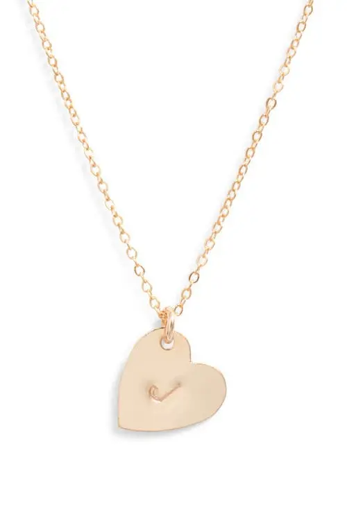 SET & STONES Sophia Initial Heart Pendant Necklace - Gold / J