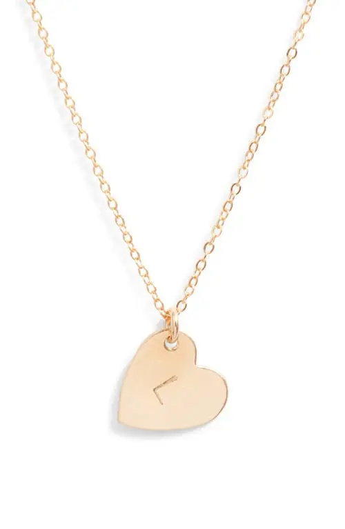 SET & STONES Sophia Initial Heart Pendant Necklace - Gold / L