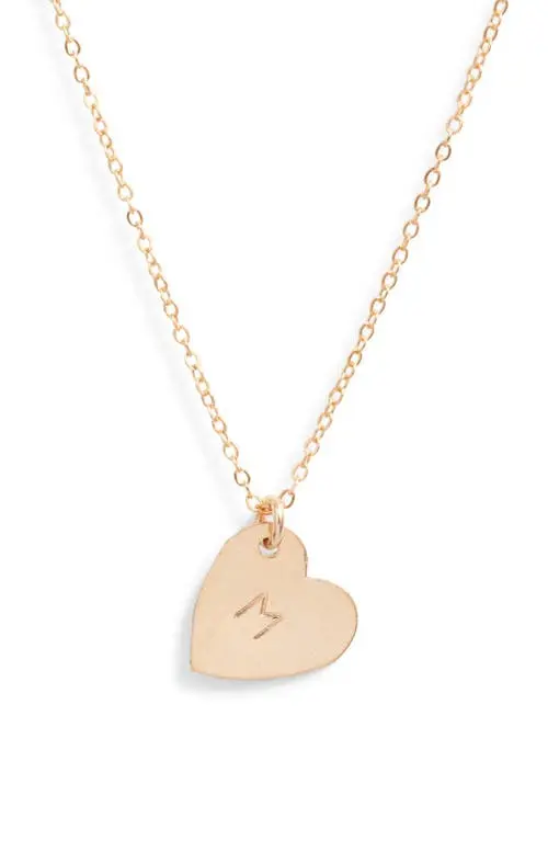 SET & STONES Sophia Initial Heart Pendant Necklace - Gold / M