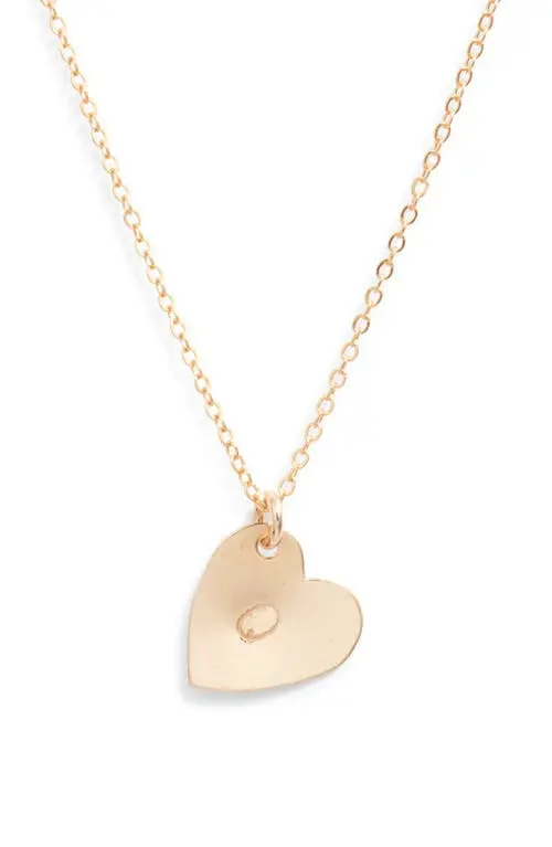 SET & STONES Sophia Initial Heart Pendant Necklace - Gold / Q