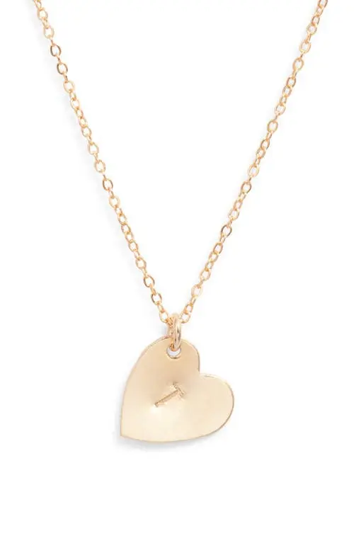 SET & STONES Sophia Initial Heart Pendant Necklace - Gold / T