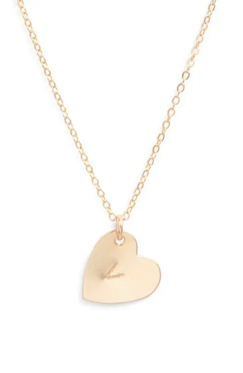 SET & STONES Sophia Initial Heart Pendant Necklace - Gold / V
