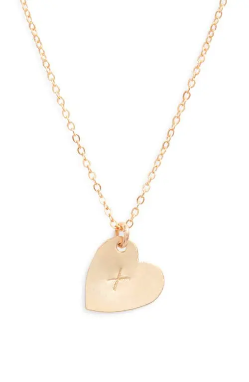 SET & STONES Sophia Initial Heart Pendant Necklace - Gold / X