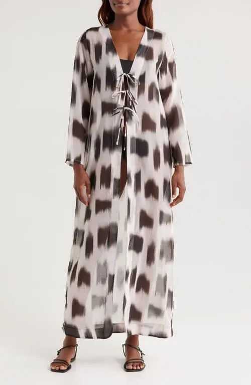 BOAMAR Madison Long Sleeve Maxi Dress - Animal Raw