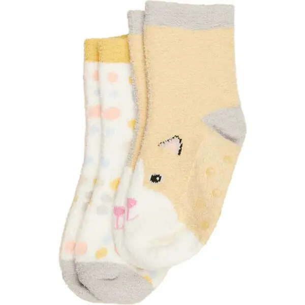WARMIES Calico Cat Crew Sock Set - Multi Color