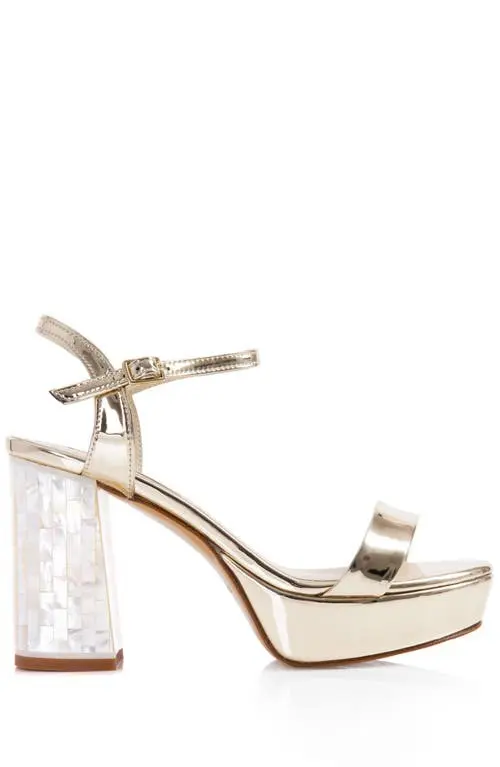 FREYA ROSE Gigi Pearl Heel Sandal - Champagne