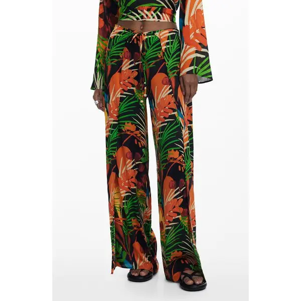 Desigual Printed Wide Leg Pants